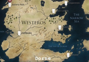 Westeros Map Dorne - Nerdcore Movement